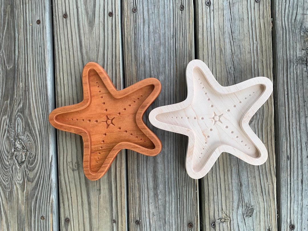 Wooden Starfish Sensory Tray, Stawberry Sorting Tray, Candy Dish ...