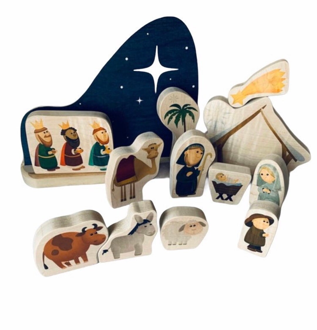 Wooden Nativity Set Nativity Play Set Nativity Scene - Etsy