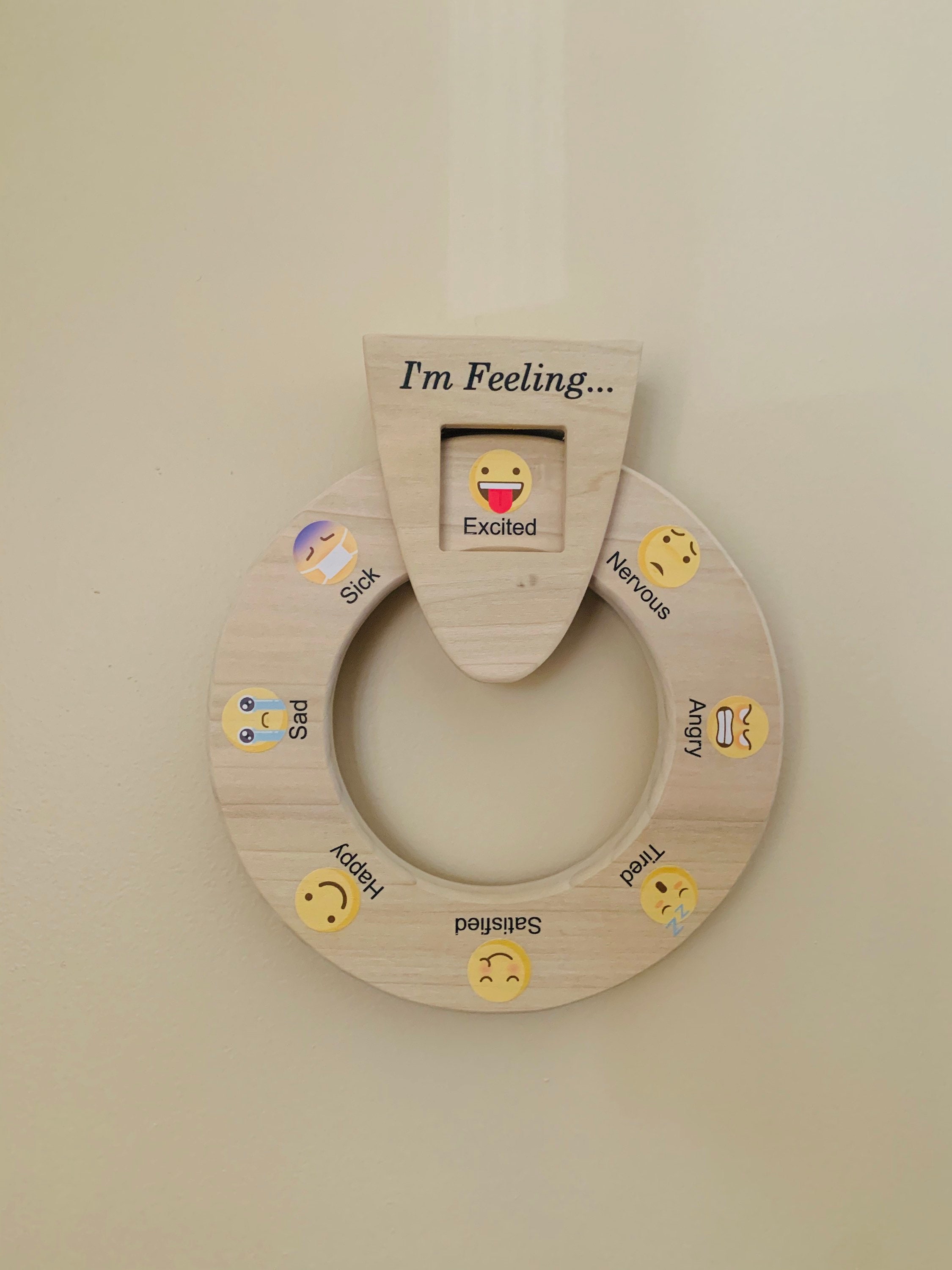 Emotion Wheel Wooden Calendar Emotion Wooden Toy Wooden - Etsy