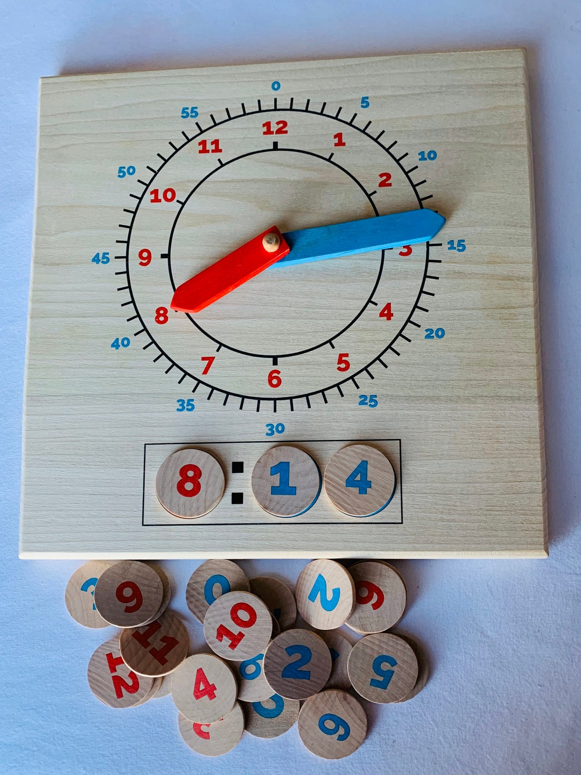 Analog to Digital Clock Learning Kit, Montessori Clock, Telling Time ...