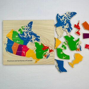 Provinces and Territories of Canada, Canadian Map, Puzzle Map, Map of ...
