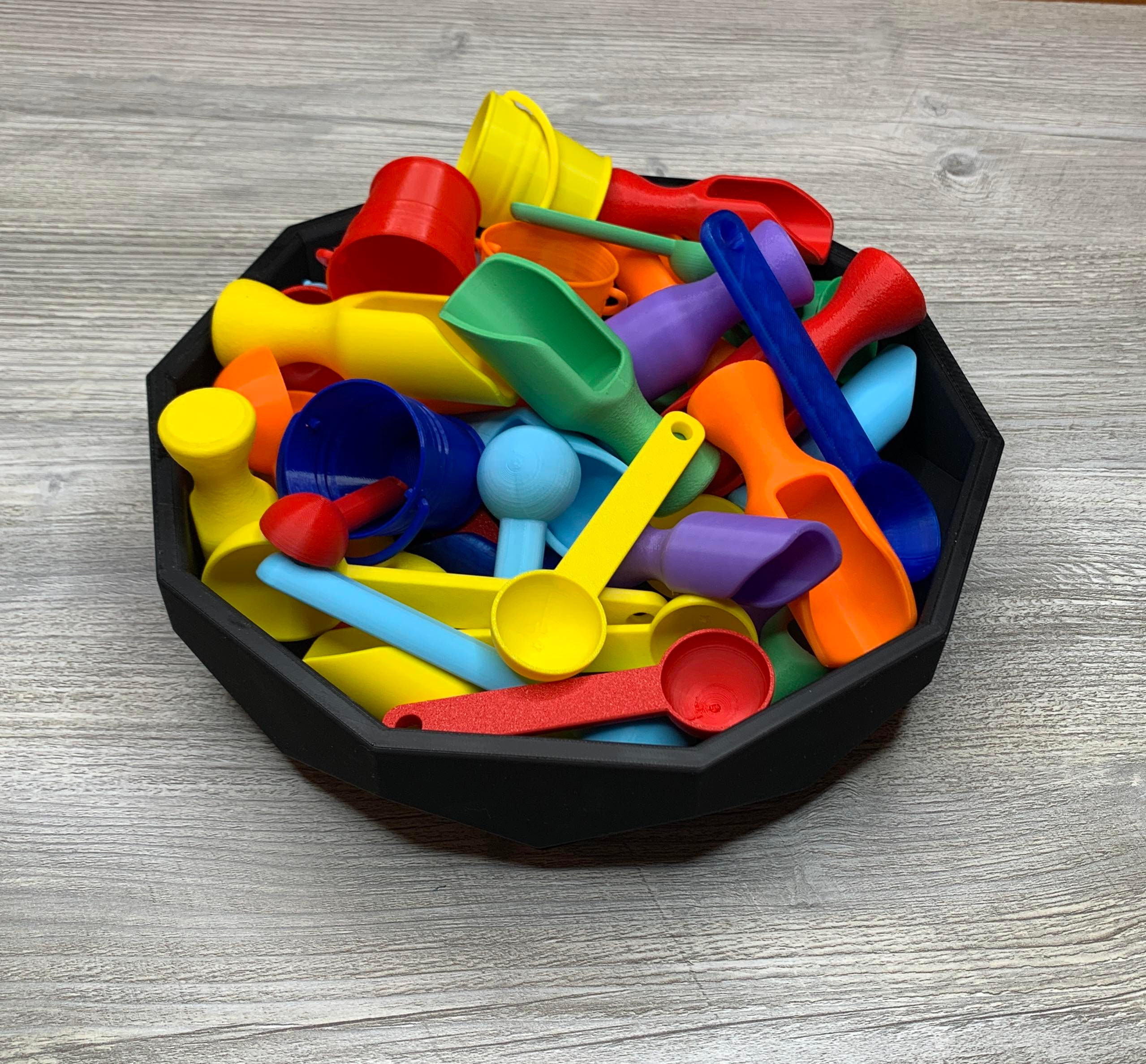 Rainbow Colored Eco Scoops, Scooping Activity, Sensory Play Scoops ...