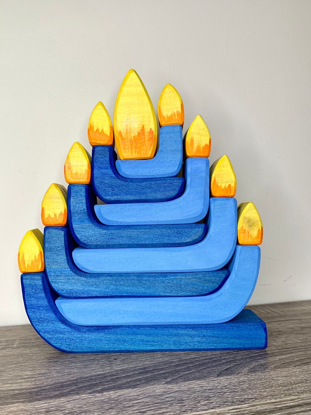 Wooden Menorah, Menorah Stacker, Kids Menorah, Hanukkah Stacker ...