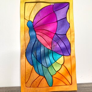 Wavy 3D Wooden Puzzle Wavy Butterfly Puzzle Wooden Toys - Etsy