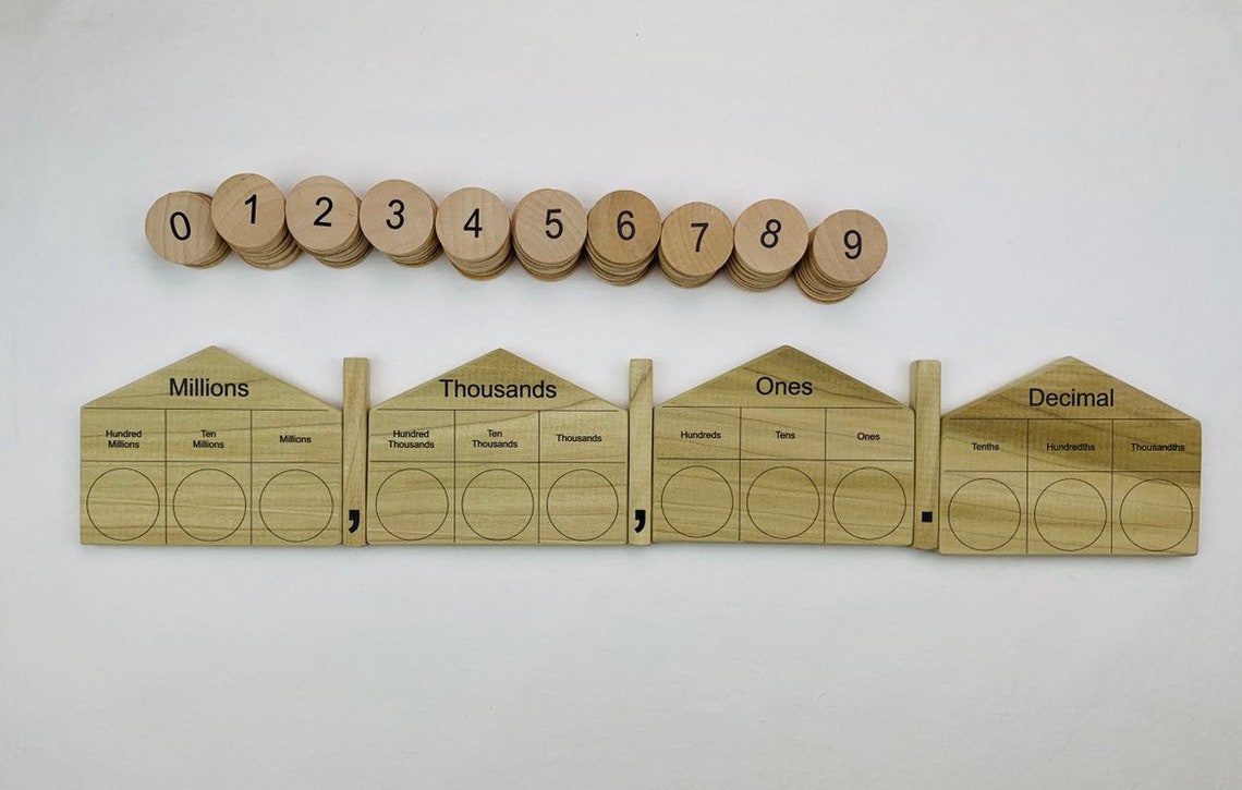 Place Value Street, Place Value, Math Set, Numbers Set, Montessori ...