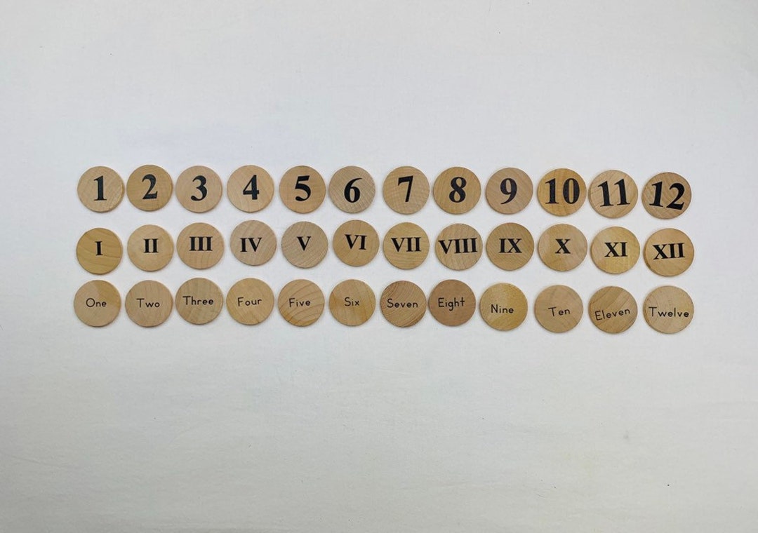 Matching Game, Number Match, Number Tokens, Roman Numerals, Montessori ...