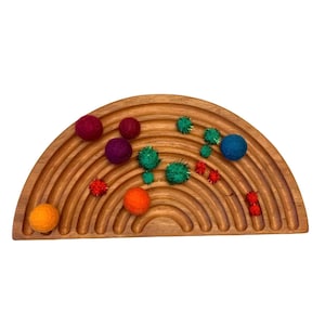 Rainbow Finger Tracing Board. Finger Labyrinth, Wooden Sensory Activity ...