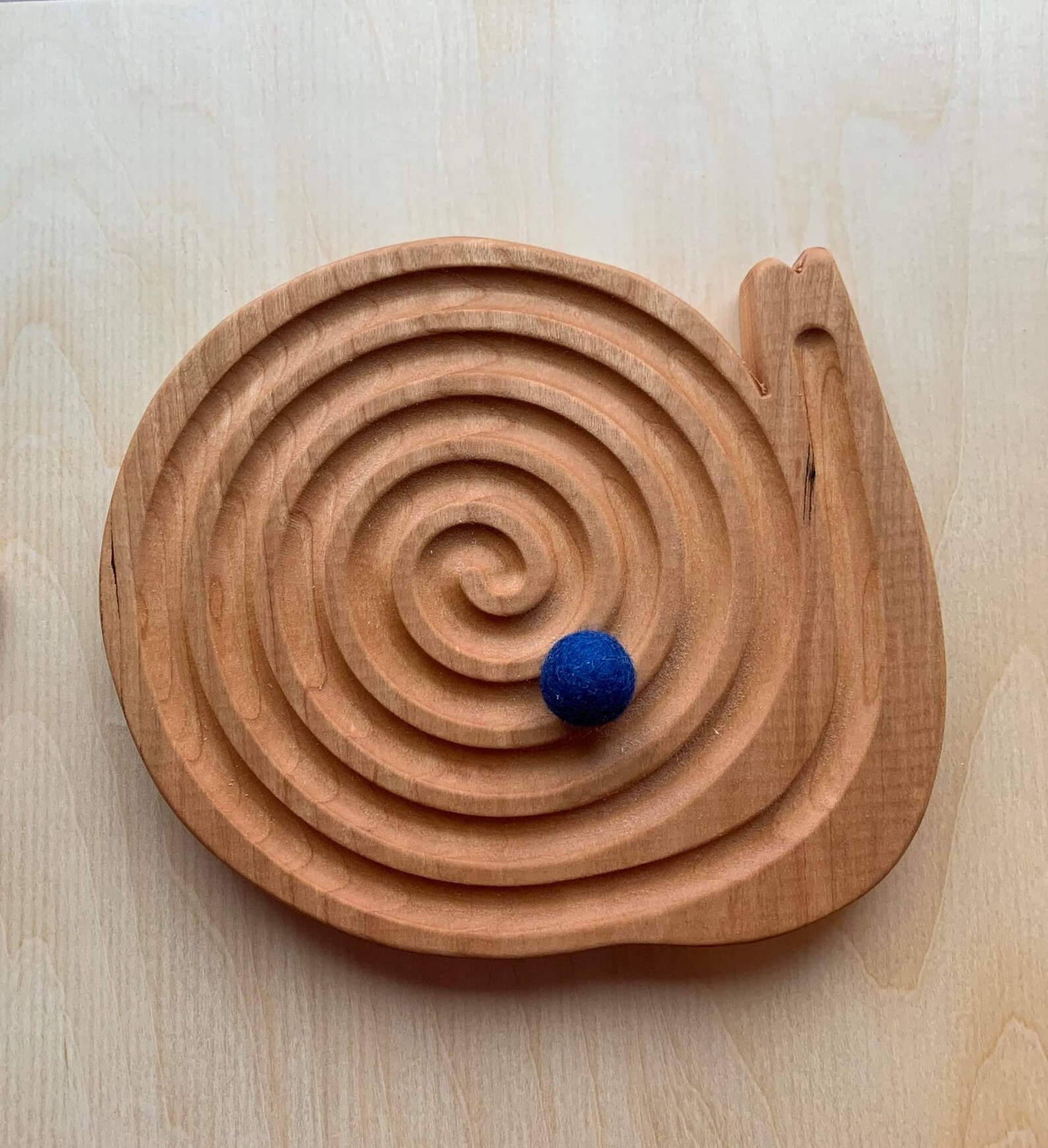 Snail Finger Tracing Board. Finger Labyrinth, Wooden Sensory Activity ...