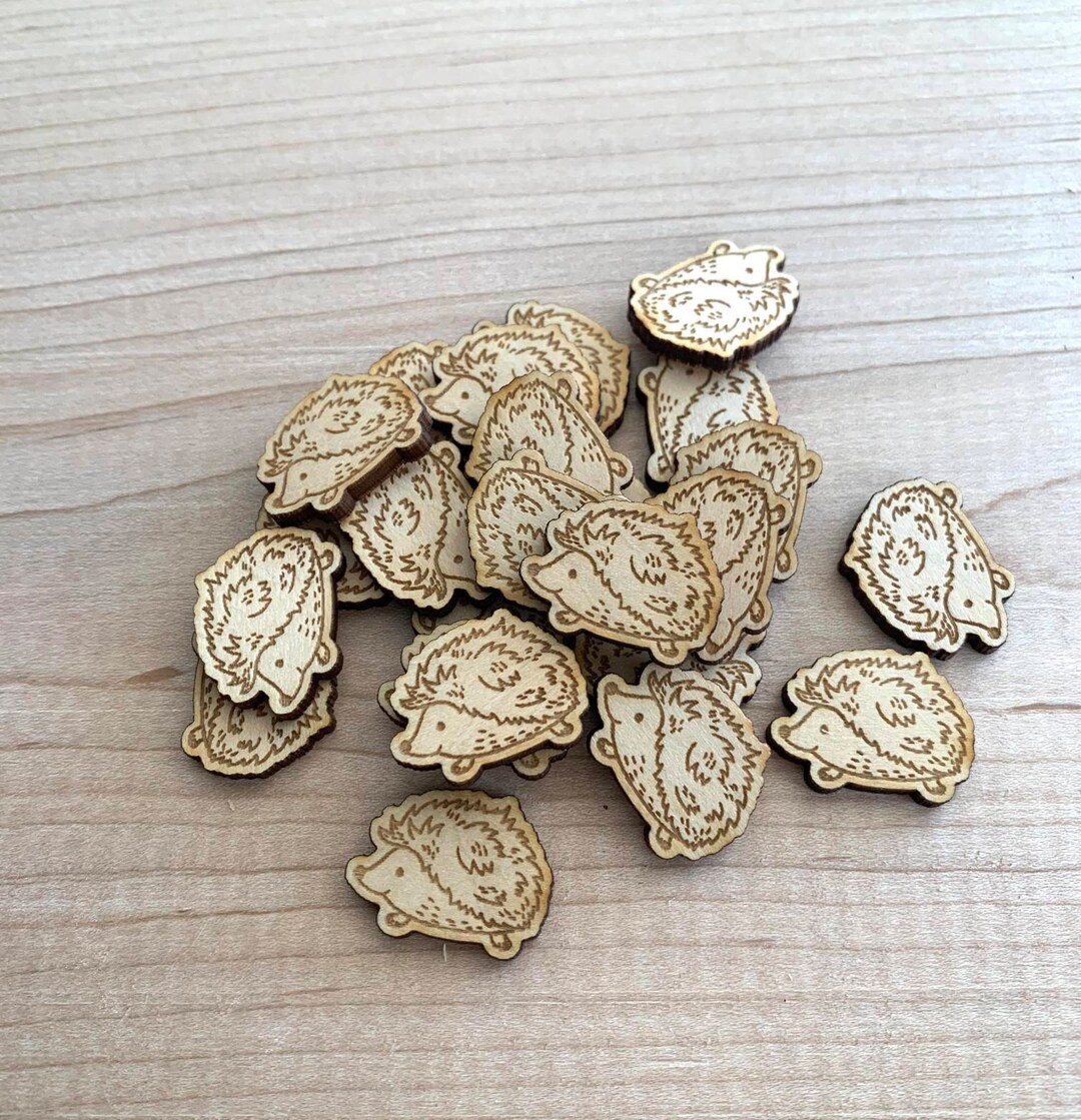 Wooden Hedgehog Manipulatives, Math Tokens, Wooden Counters, Tracks ...