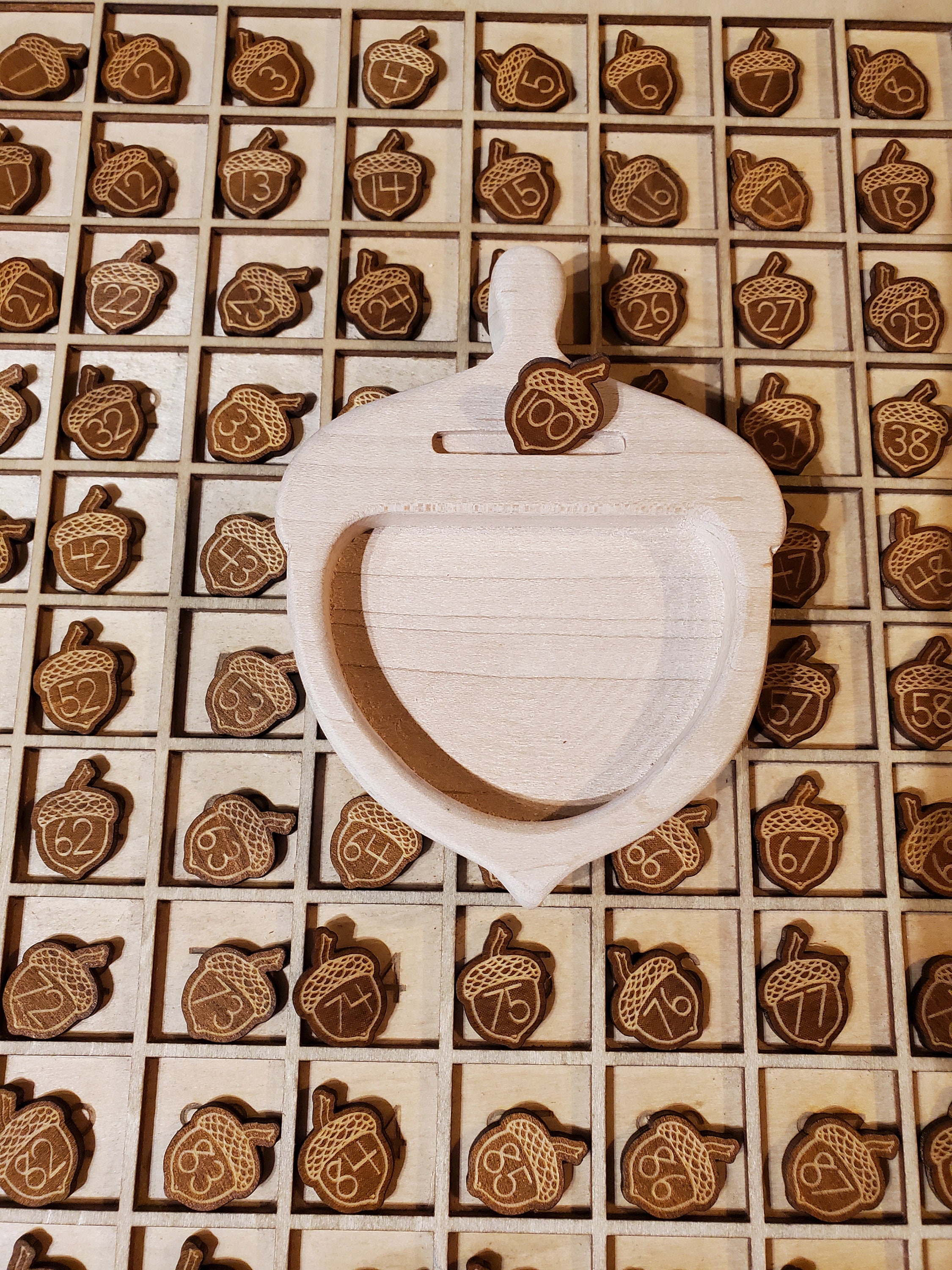 100 Alphabet Acorn Counters Loose Parts Manipulatives, 100 Board ...