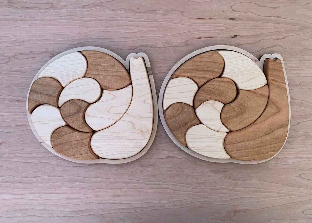 Wooden Snail Puzzle, Chunky Blocks Puzzle, Nature Building Blocks, Wood ...