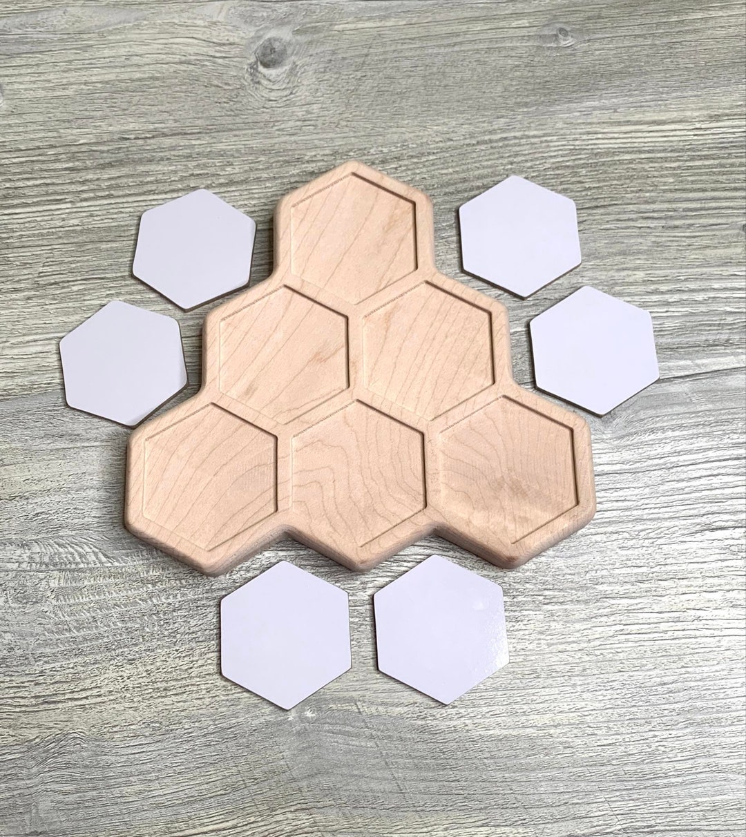 Honeycomb Math Activity, Wooden Montessori Math Board, Addition ...