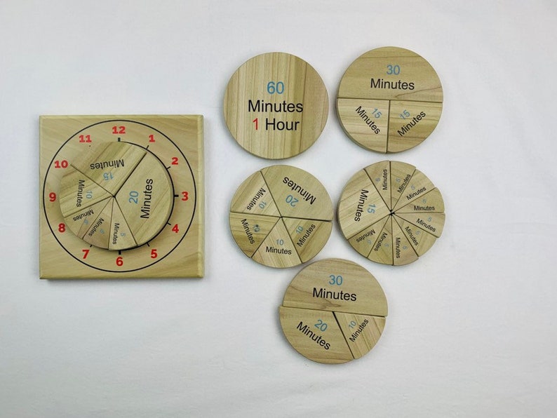 Fractions of Time Time Fractions Learning Time Set Telling - Etsy