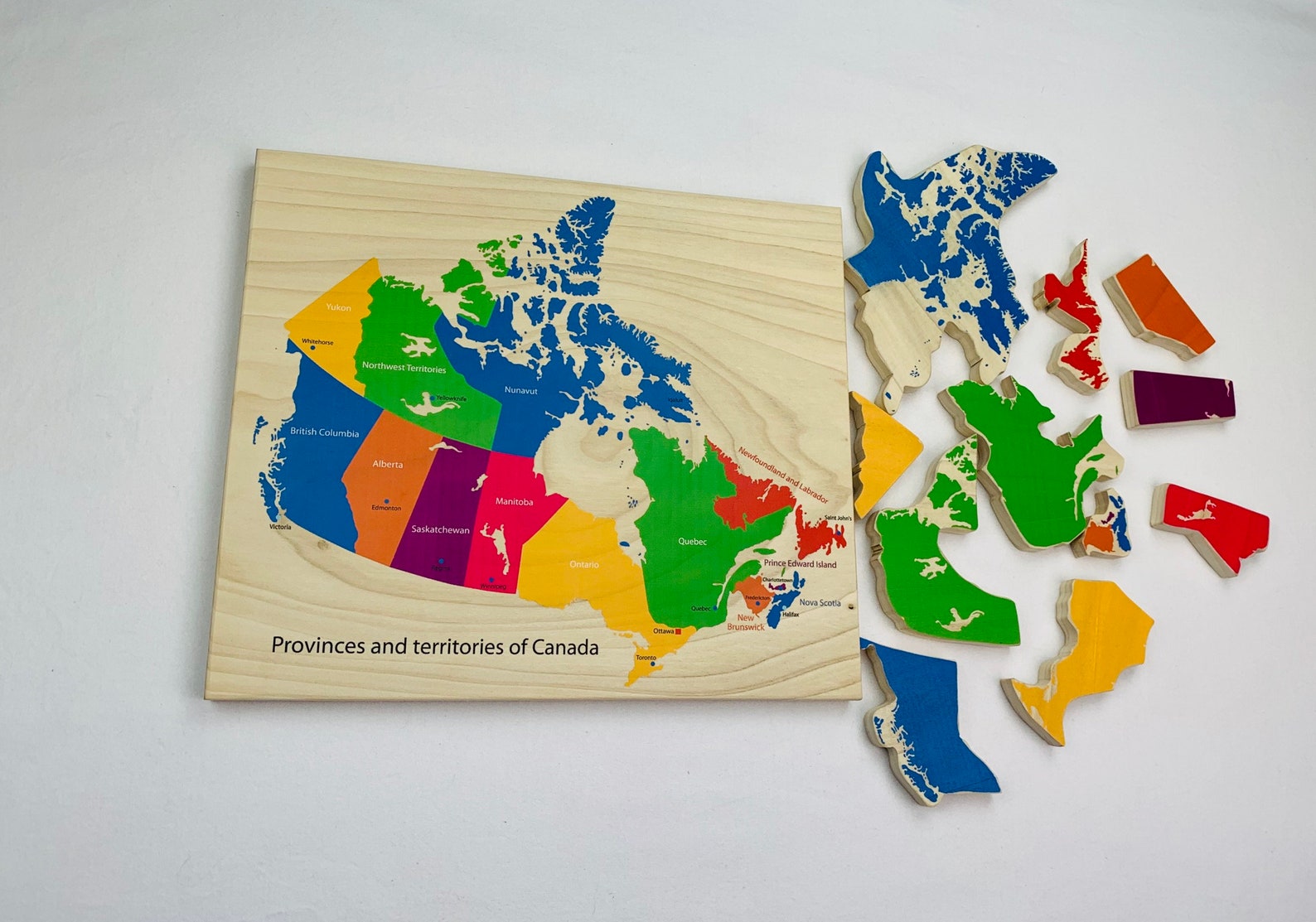 Provinces and Territories of Canada Canadian Map Puzzle Map - Etsy UK