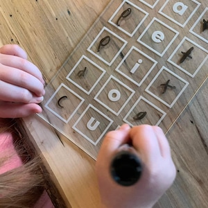 Dry Erase Cvc Word Building Board, Acrylic Aeiou Board, Educational ...