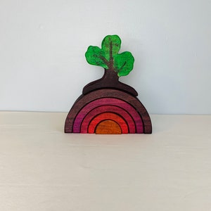 Beet Stacker Puzzle, Wooden Beet, Wooden Vegatable, Wooden Beet Stacker ...