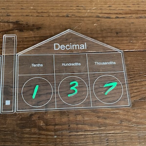 Acrylic Place Value Set, Place Value Street Set, Math Set, Numbers Set ...
