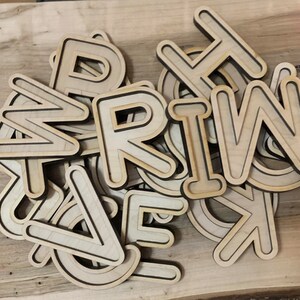 Wooden Alphabet Sensory Tray Set, Montessori Alphabet Trays. Wooden ...