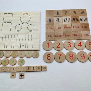 Tally Marks, Math Set, Number Set, Montessori Materials, Mathematics - Etsy
