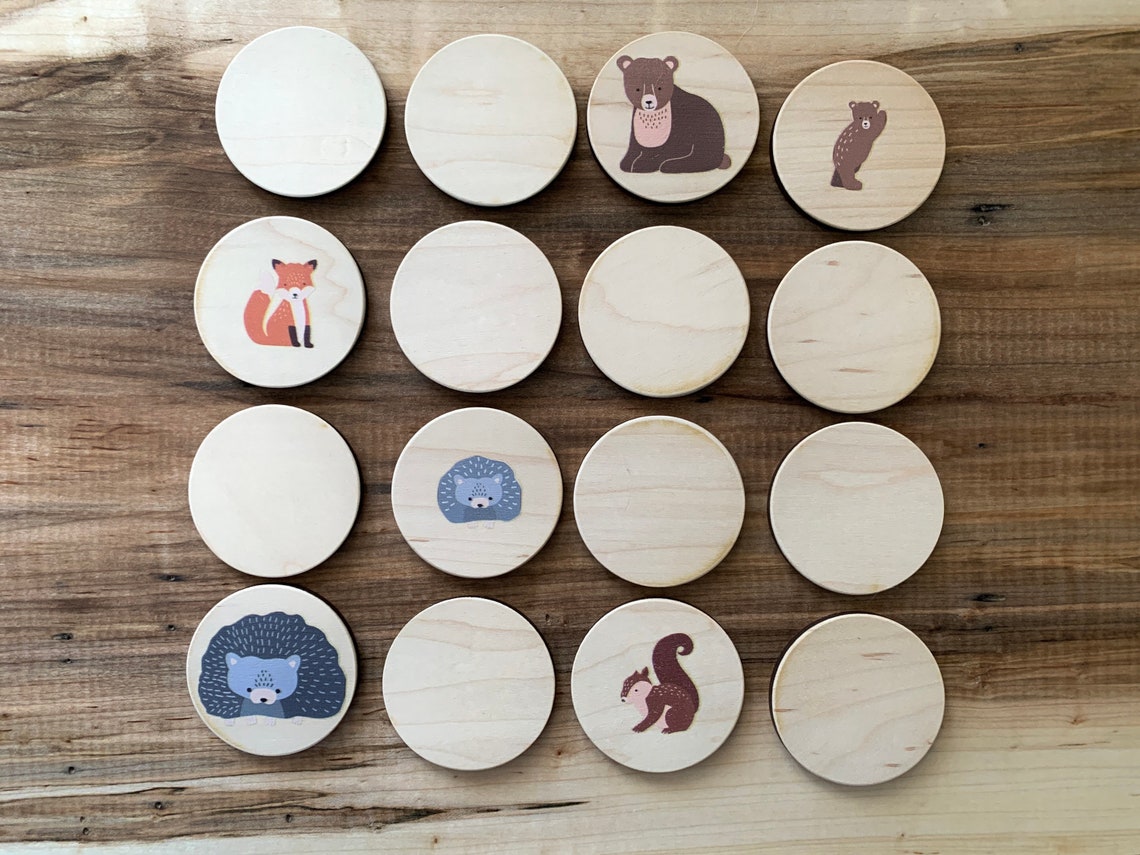 Matching Game Wooden Matching Game Game for Toddlers - Etsy