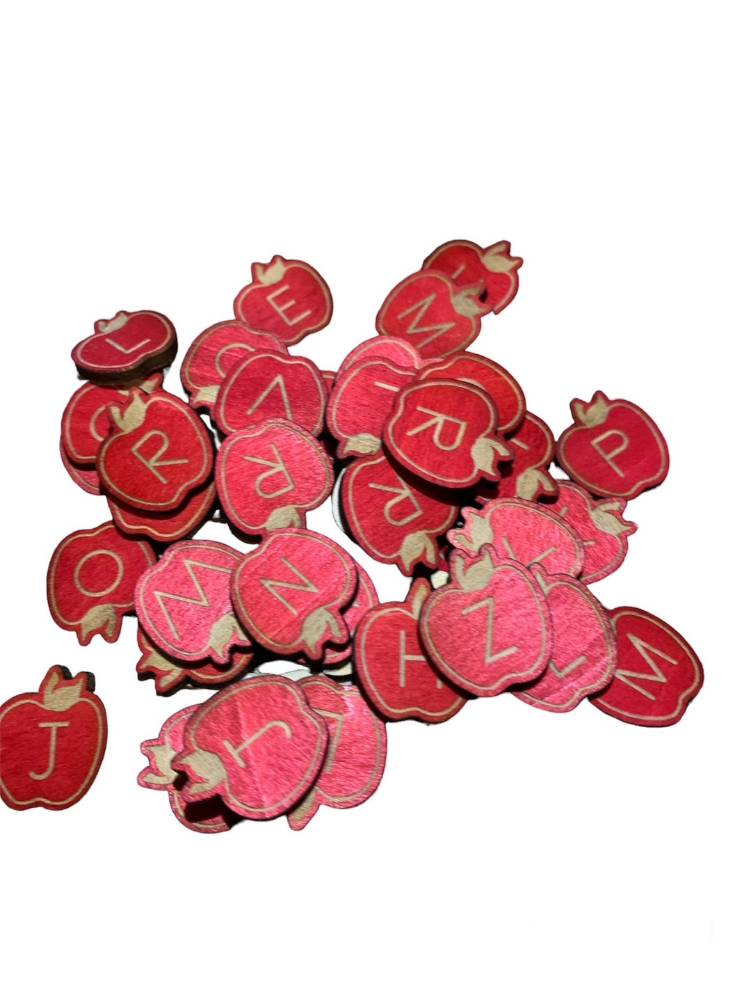 100 Alphabet Apple Counters Loose Parts Manipulatives, 100 Board ...