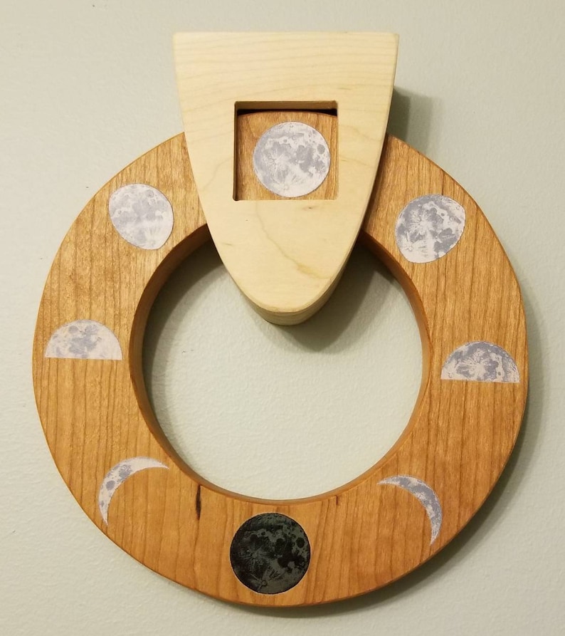 Moon Phase Calendar, Wooden Moon Phase Calendar, Moon Phase, Wooden ...