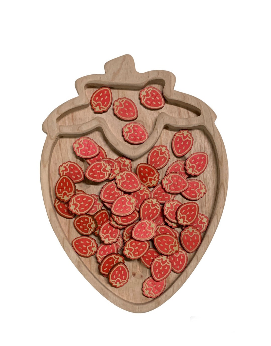 Strawberry Manipulatives, Math Tokens, Wooden Counters, Tracks ...