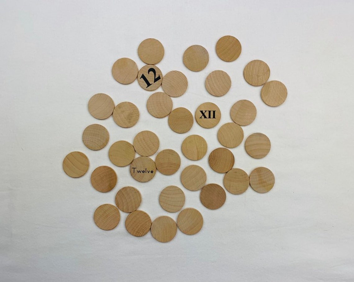 Matching Game Number Match Number Tokens Roman Numerals - Etsy