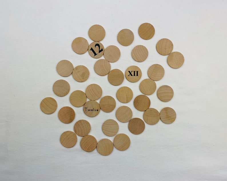 Matching Game Number Match Number Tokens Roman Numerals - Etsy