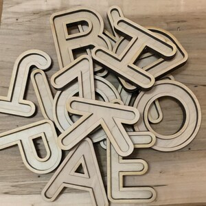 Wooden Alphabet Sensory Tray Set, Montessori Alphabet Trays. Wooden ...