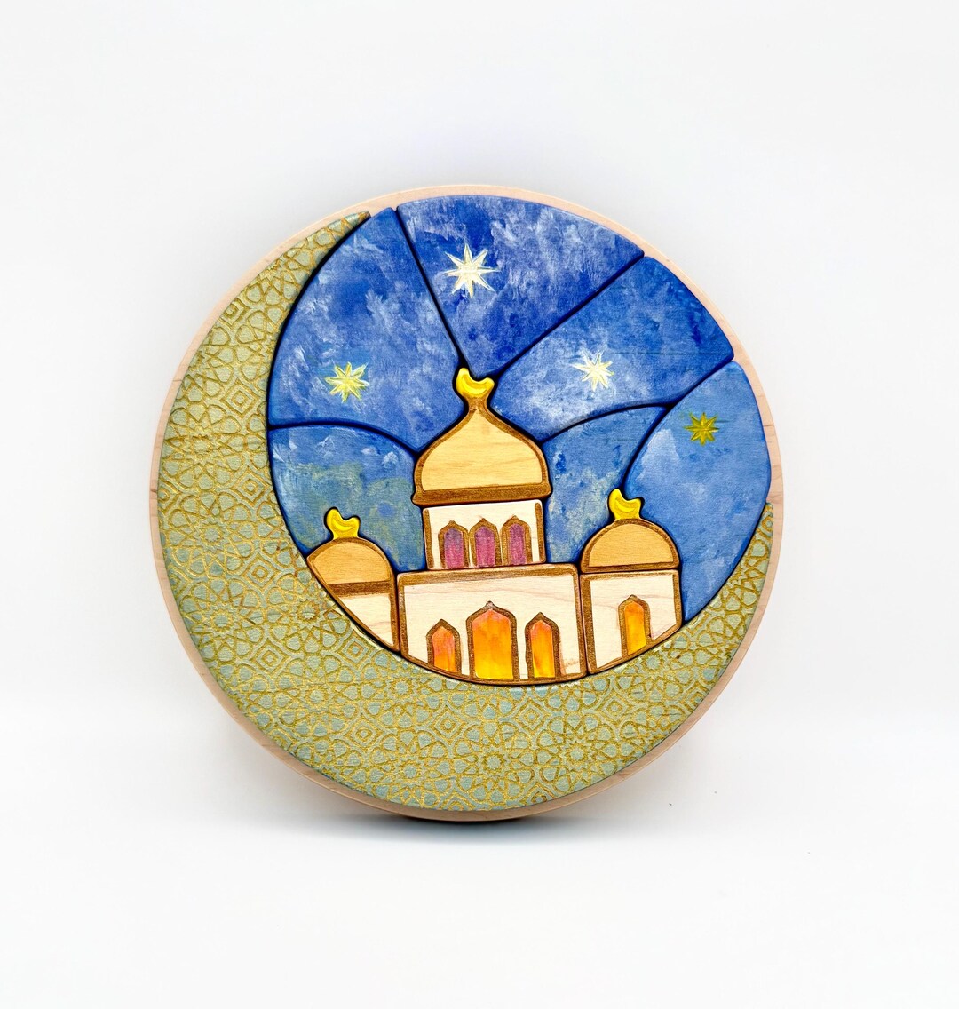 Wooden Mosque Puzzle, Puzzle for Ramadan, Islamic Mosque Puzzle ...