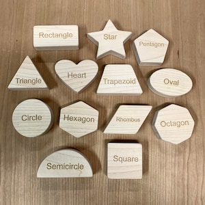 Wooden Shapes Blocks, Building Blocks, Bloks to Help Learn Shapes ...