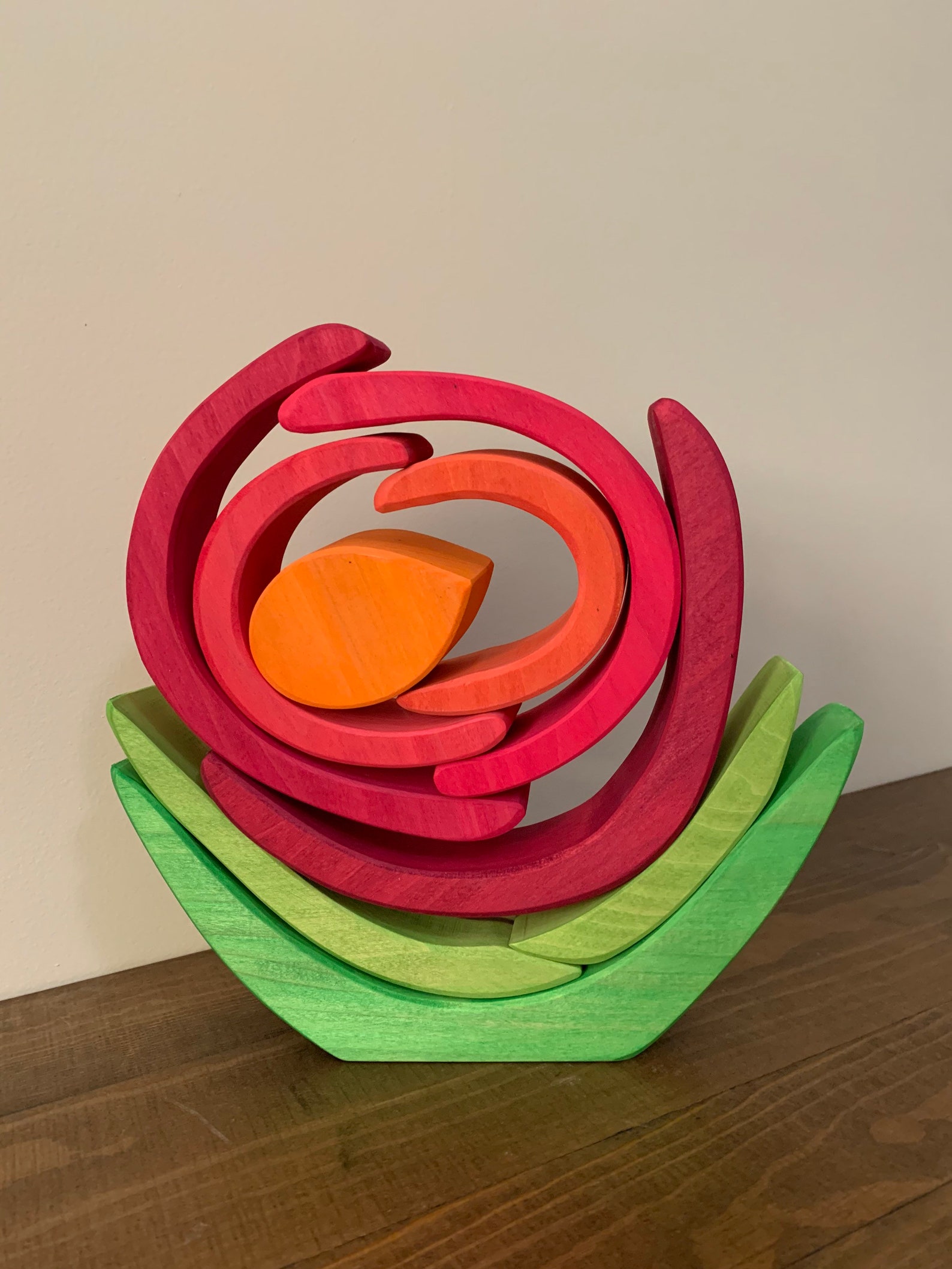 Flower Stacker, Rose Stacker, Flower Stacker Puzzle, Wooden Stacker ...