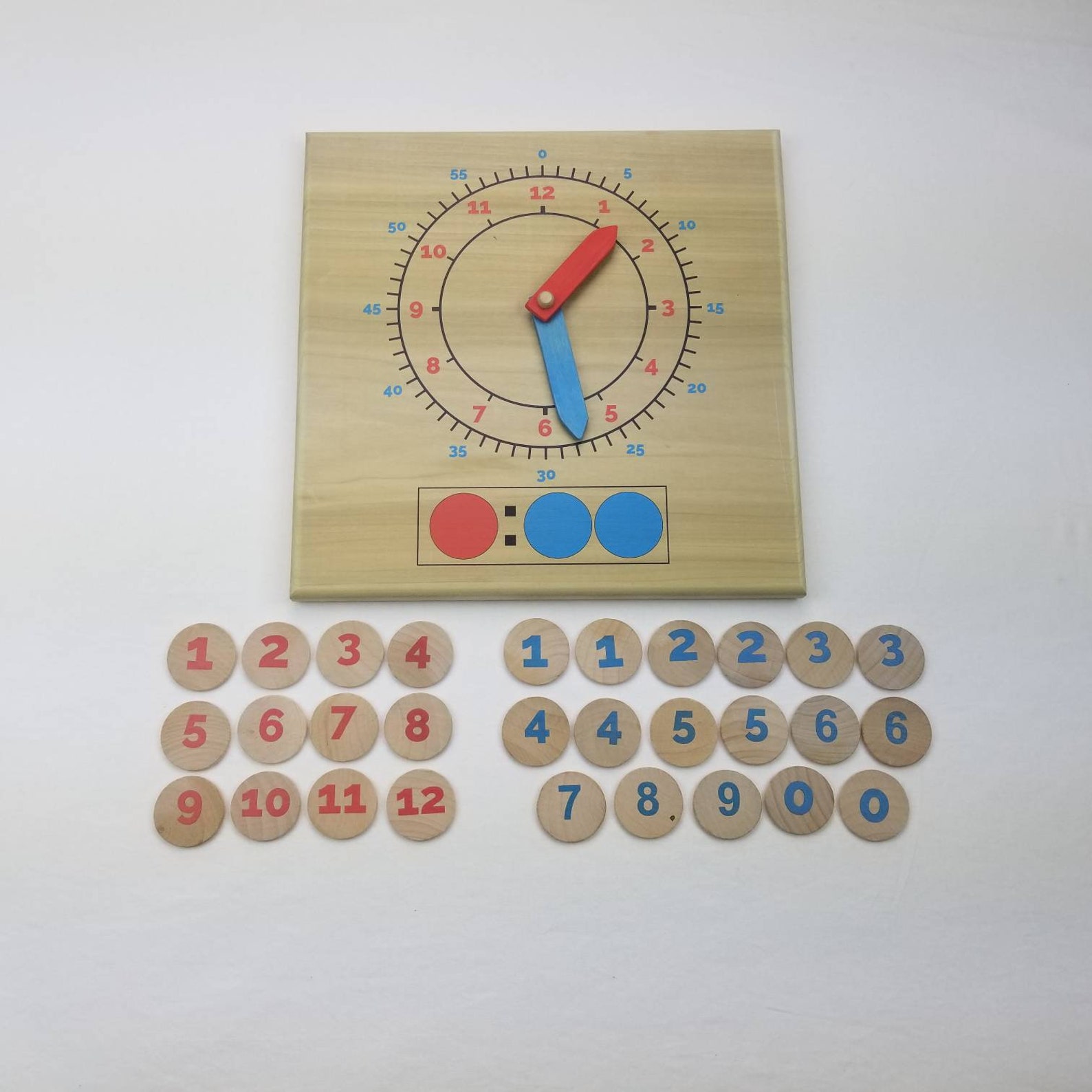 Analog to Digital Clock Learning Kit Montessori Clock | Etsy