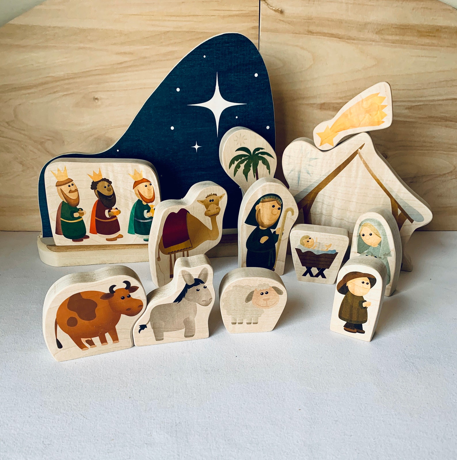 Wooden Nativity Set Nativity Play Set Nativity Scene | Etsy