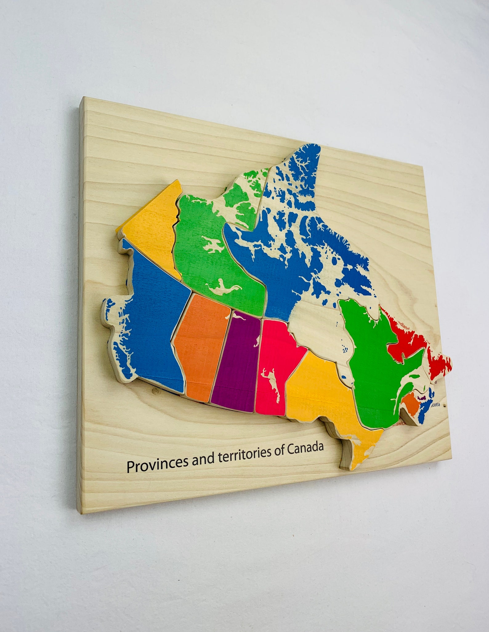 Provinces and territories of Canada Canadian map puzzle | Etsy