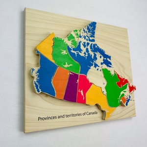 Provinces and Territories of Canada, Canadian Map, Puzzle Map, Map of ...