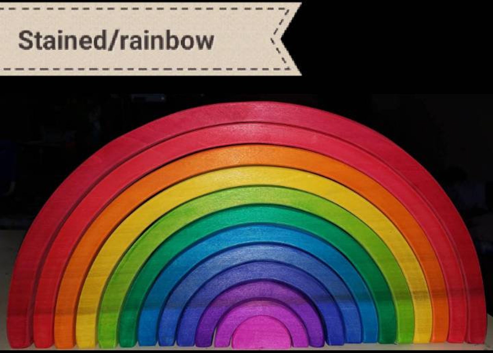 Rainbow Stacker Puzzle Rainbow Puzzle Montessori Inspired - Etsy