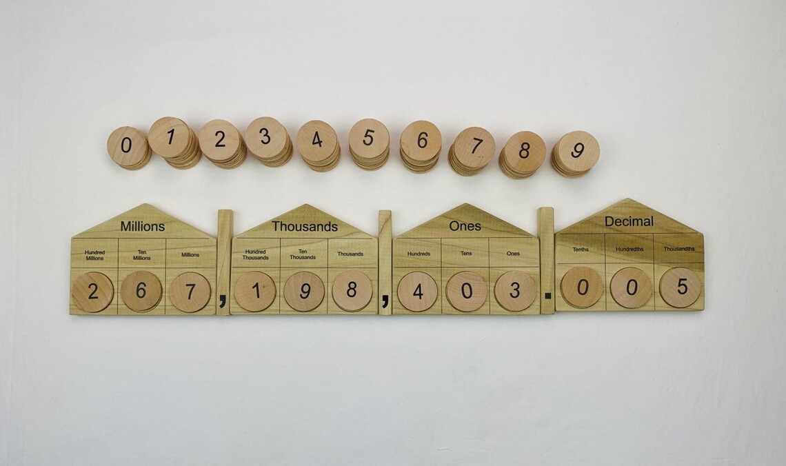 Place Value Street, Place Value, Math Set, Numbers Set, Montessori ...