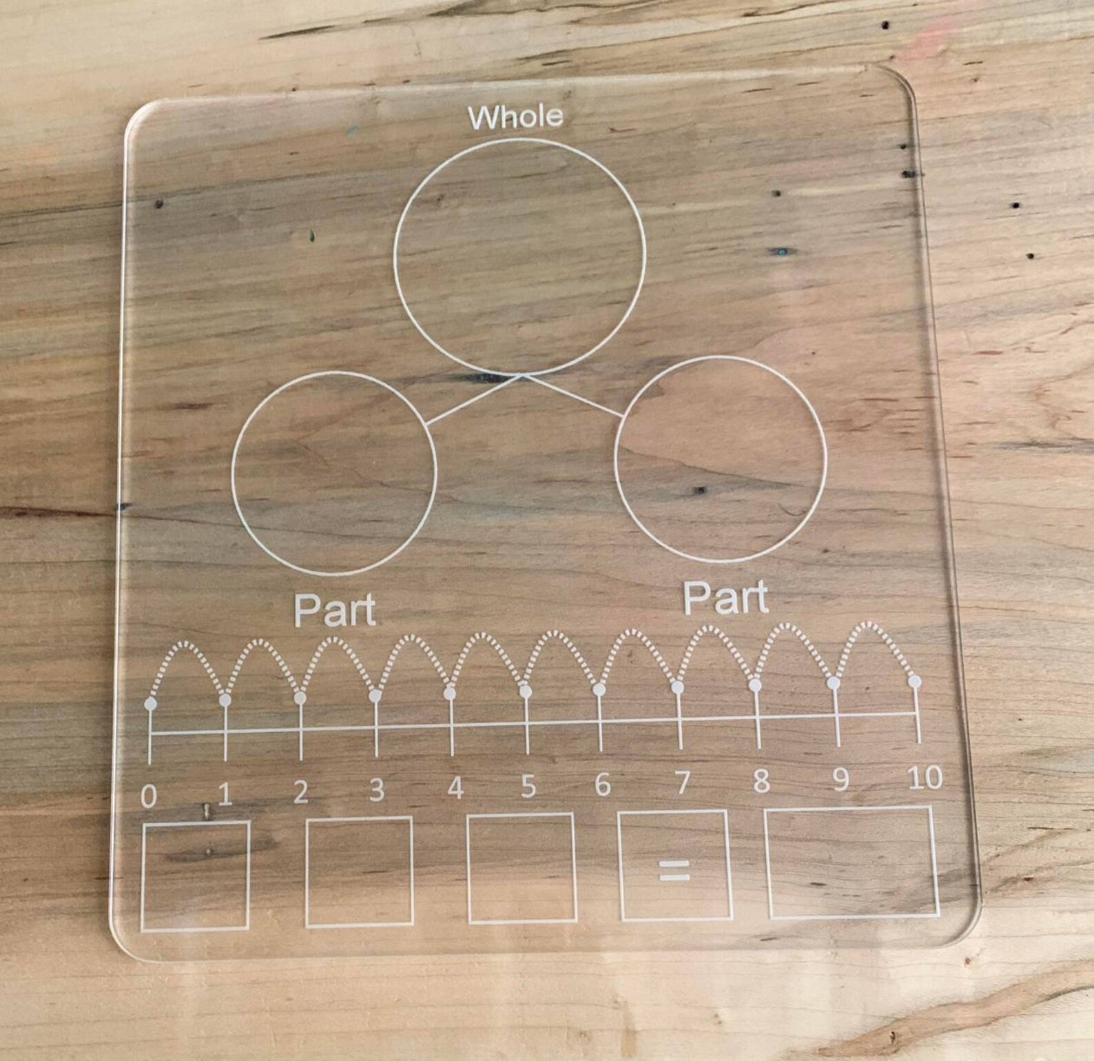 Dry Erase Whole Part Part Board, Acrylic Addition Board, Arithmetic ...