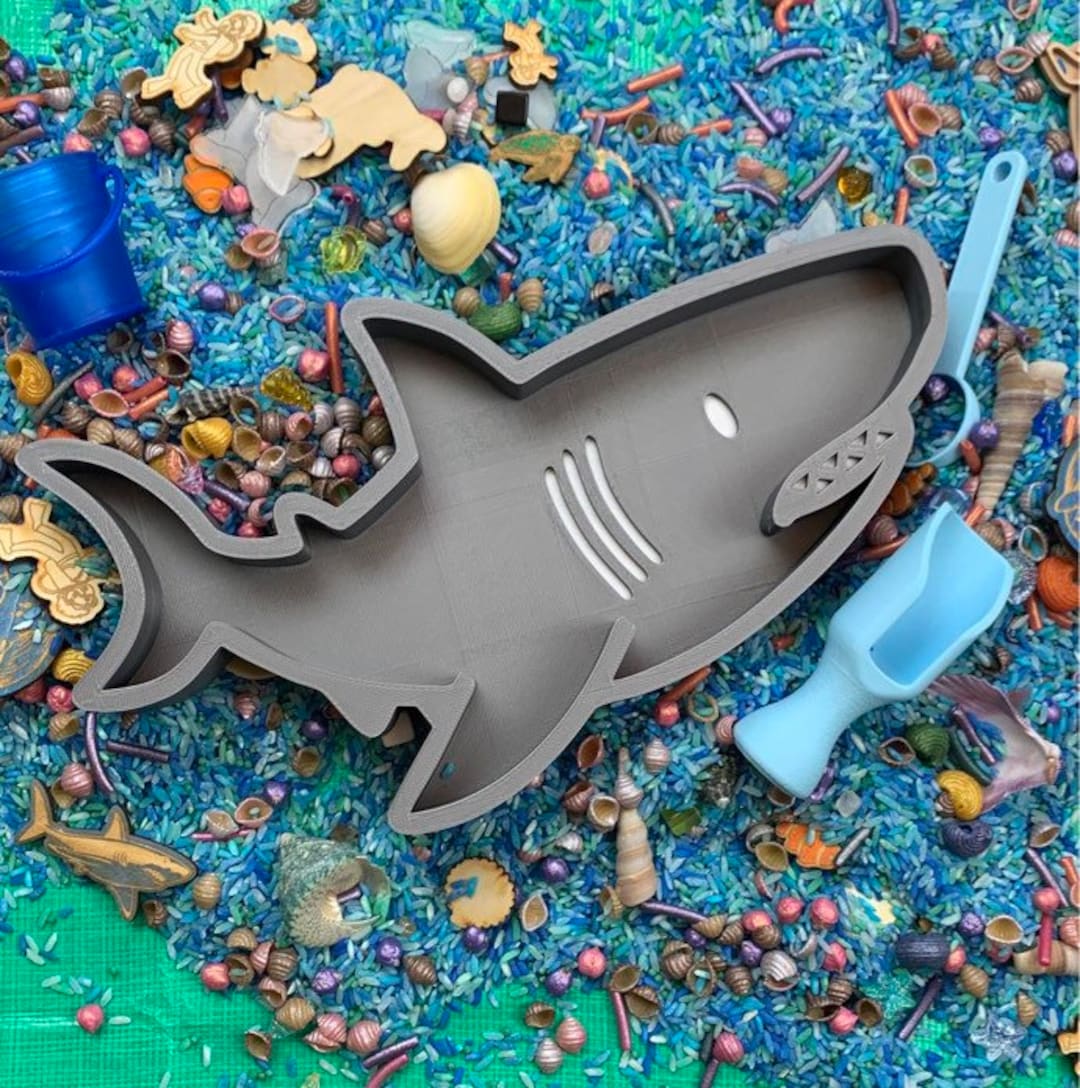 Shark Sensory Tray, Under the Sea Eco Tray, Shark Week Sensory Toy ...