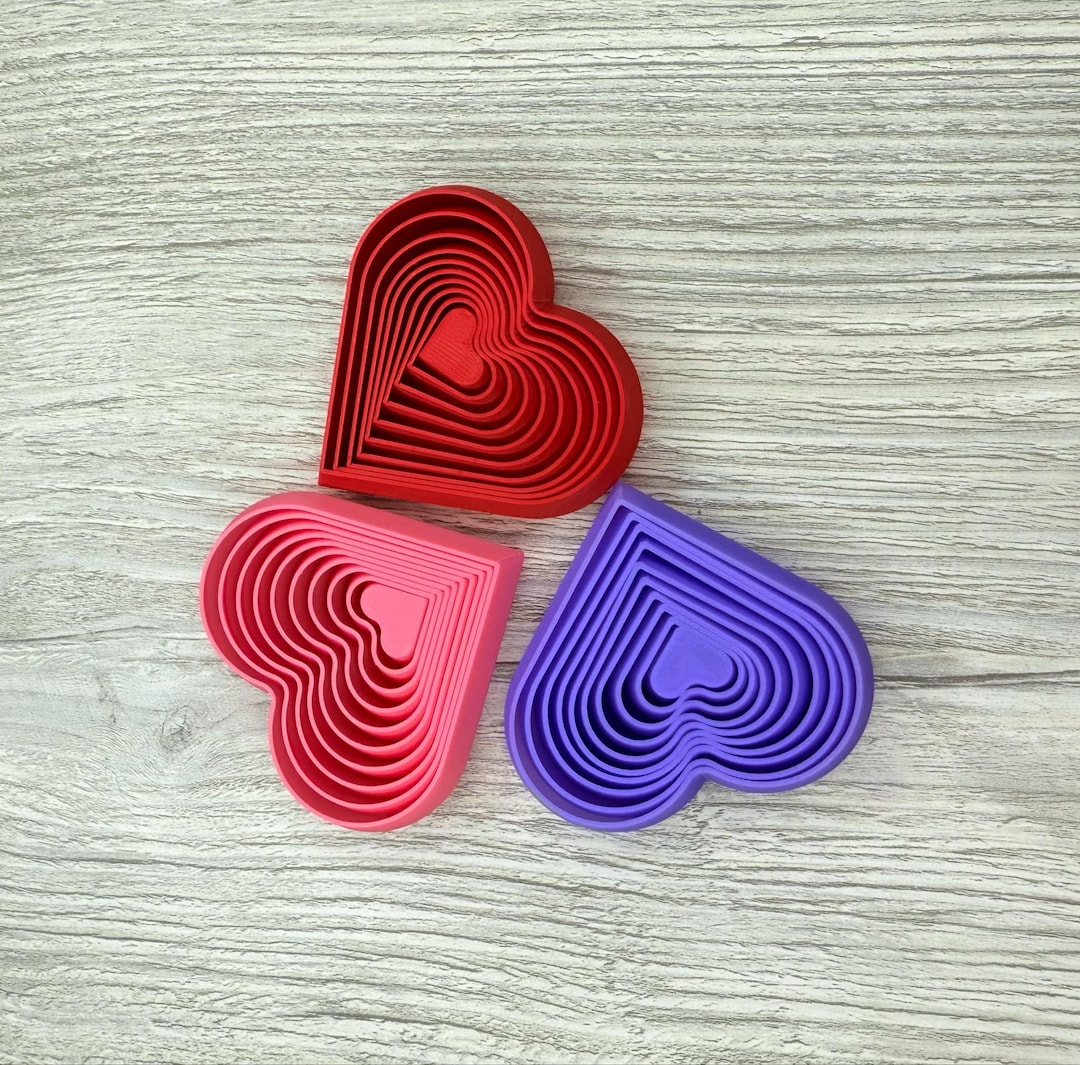 Set of 3 Heart Fidgets, Valentines Day Fidget Gift, Valentines Heart ...