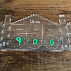 Acrylic Place Value Set, Place Value Street Set, Math Set, Numbers Set ...