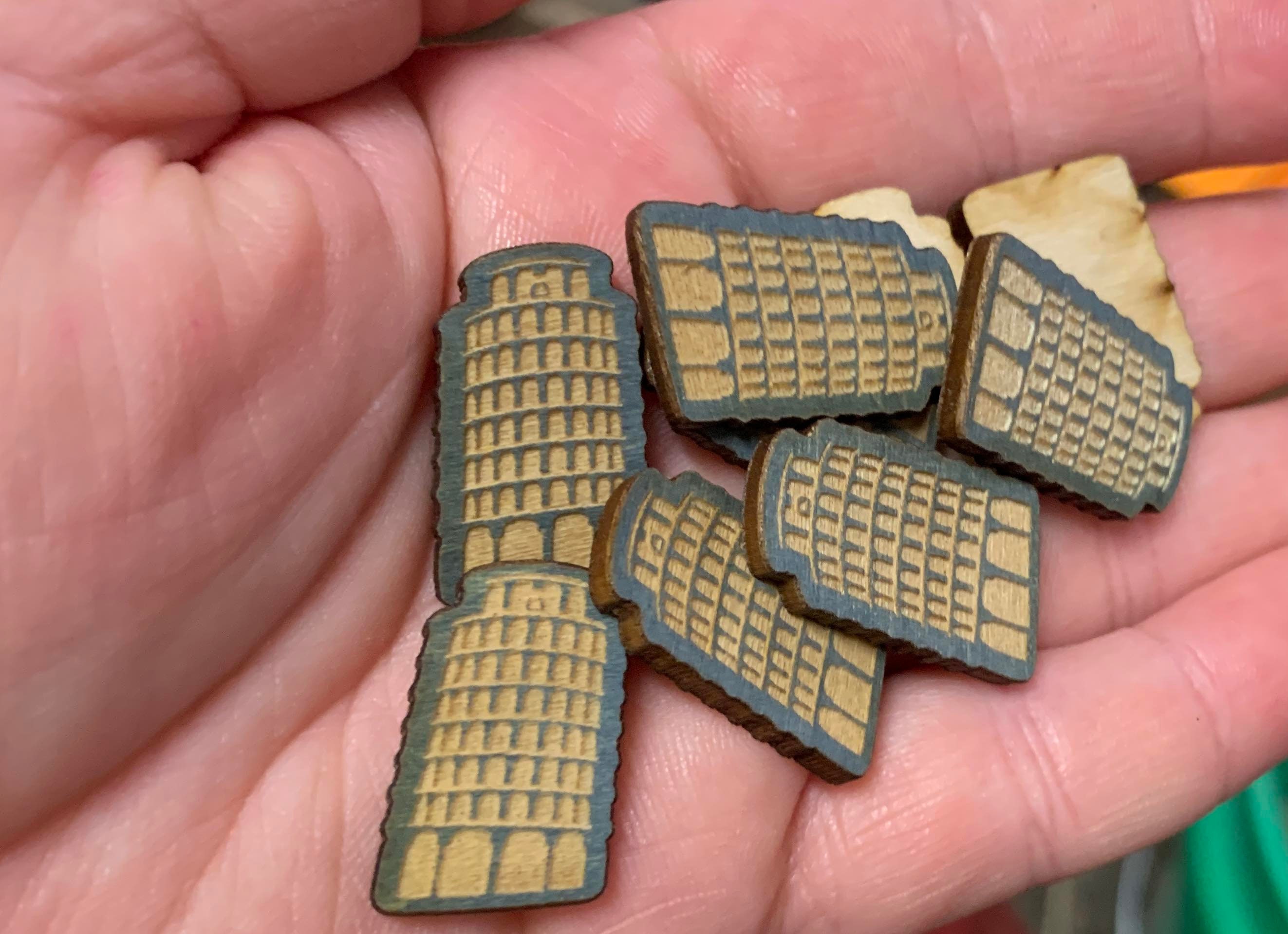100 World Monument Counters, Taj Mahal, Eifel Tower, Collusseum Loose ...