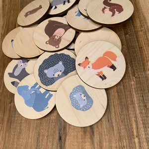 Matching Game, Wooden Matching Game, Game for Toddlers, Animals ...