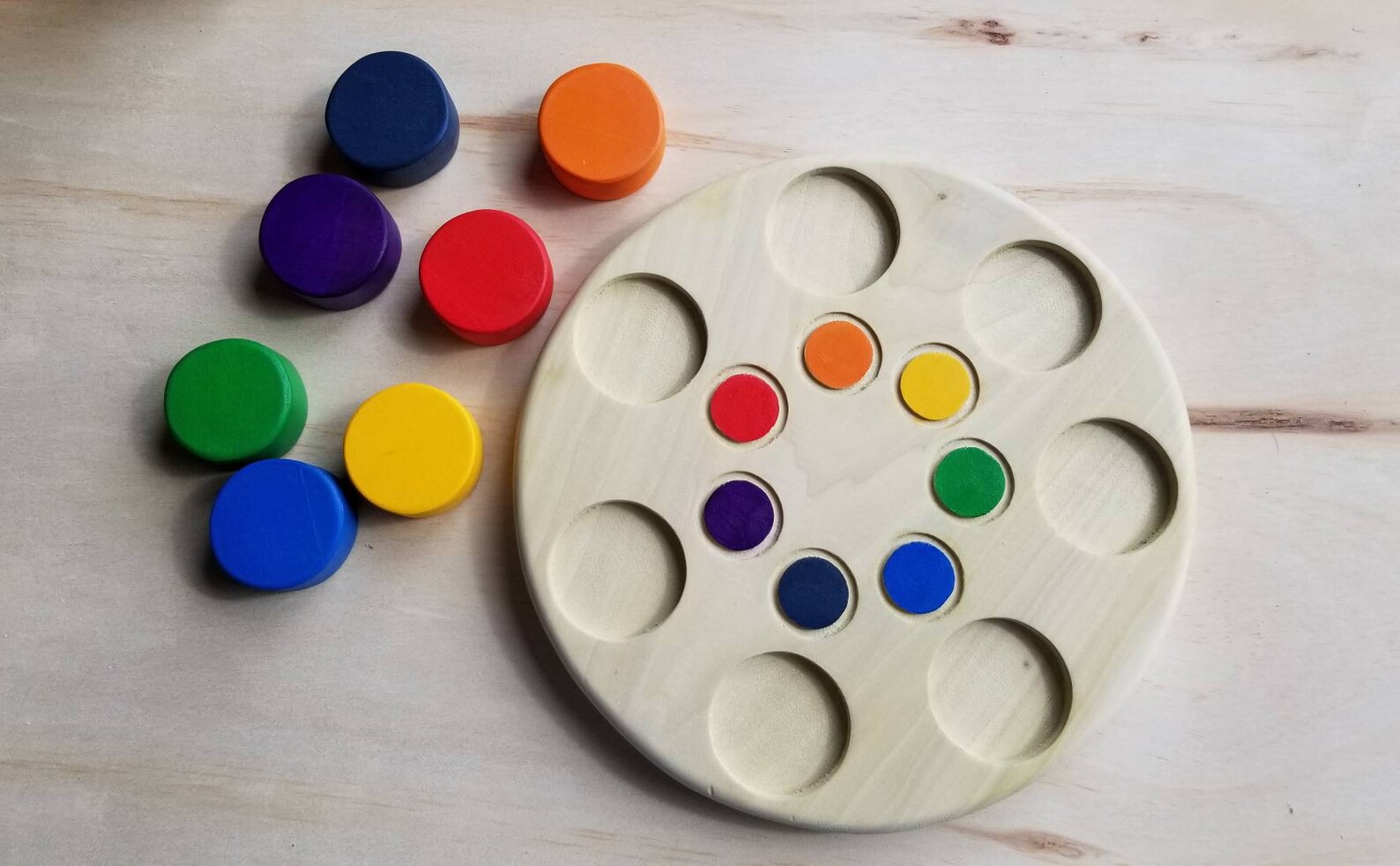 Color Sorting Tray Free Shipping Color Sorter Rainbow Tray - Etsy