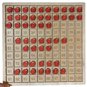 100 Alphabet Apple Counters Loose Parts Manipulatives, 100 Board ...