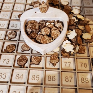 100 Alphabet Acorn Counters Loose Parts Manipulatives, 100 Board ...