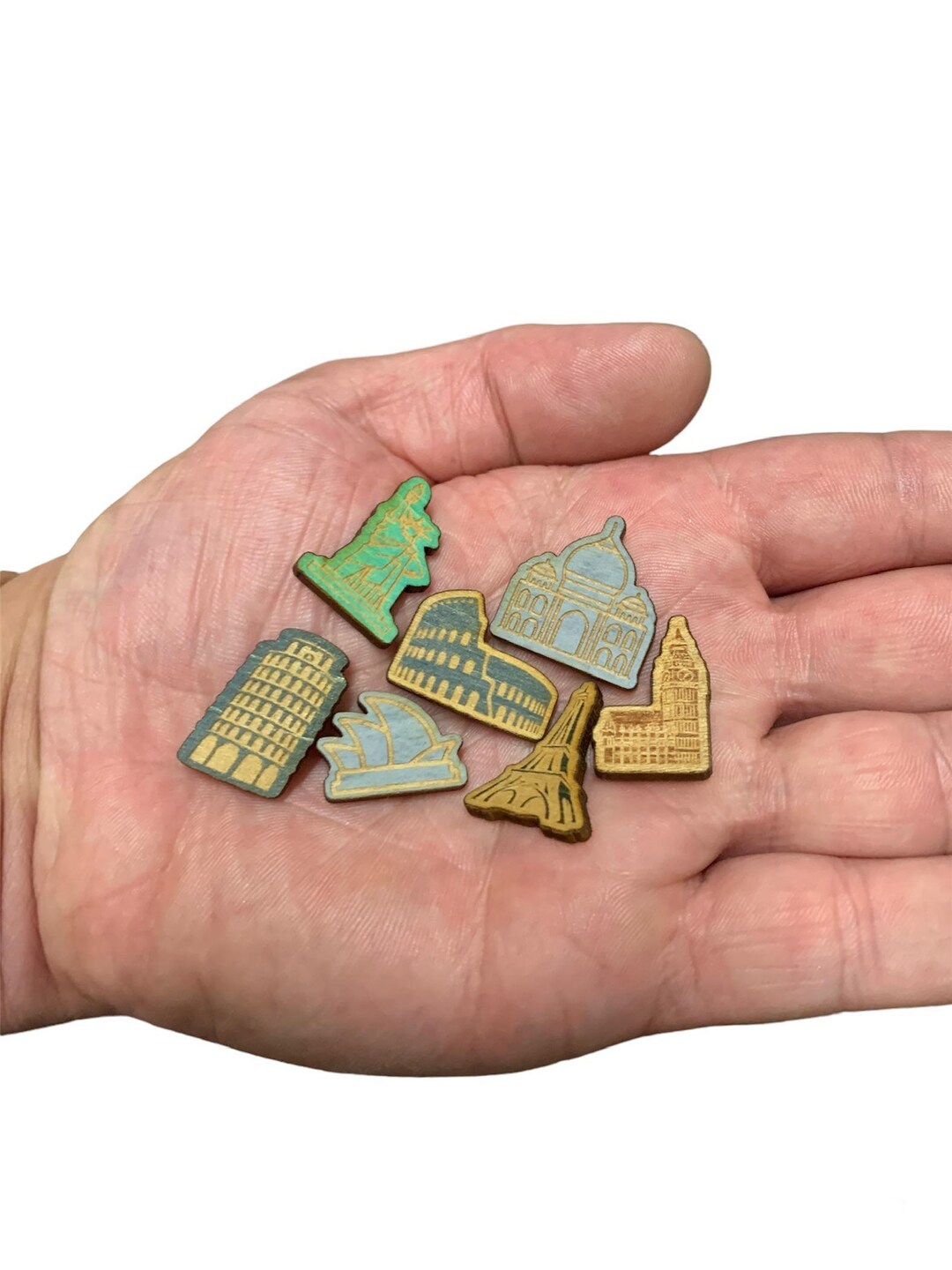100 World Monument Counters, Taj Mahal, Eifel Tower, Collusseum Loose ...