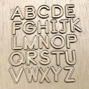 Wooden Alphabet Sensory Tray Set, Montessori Alphabet Trays. Wooden ...